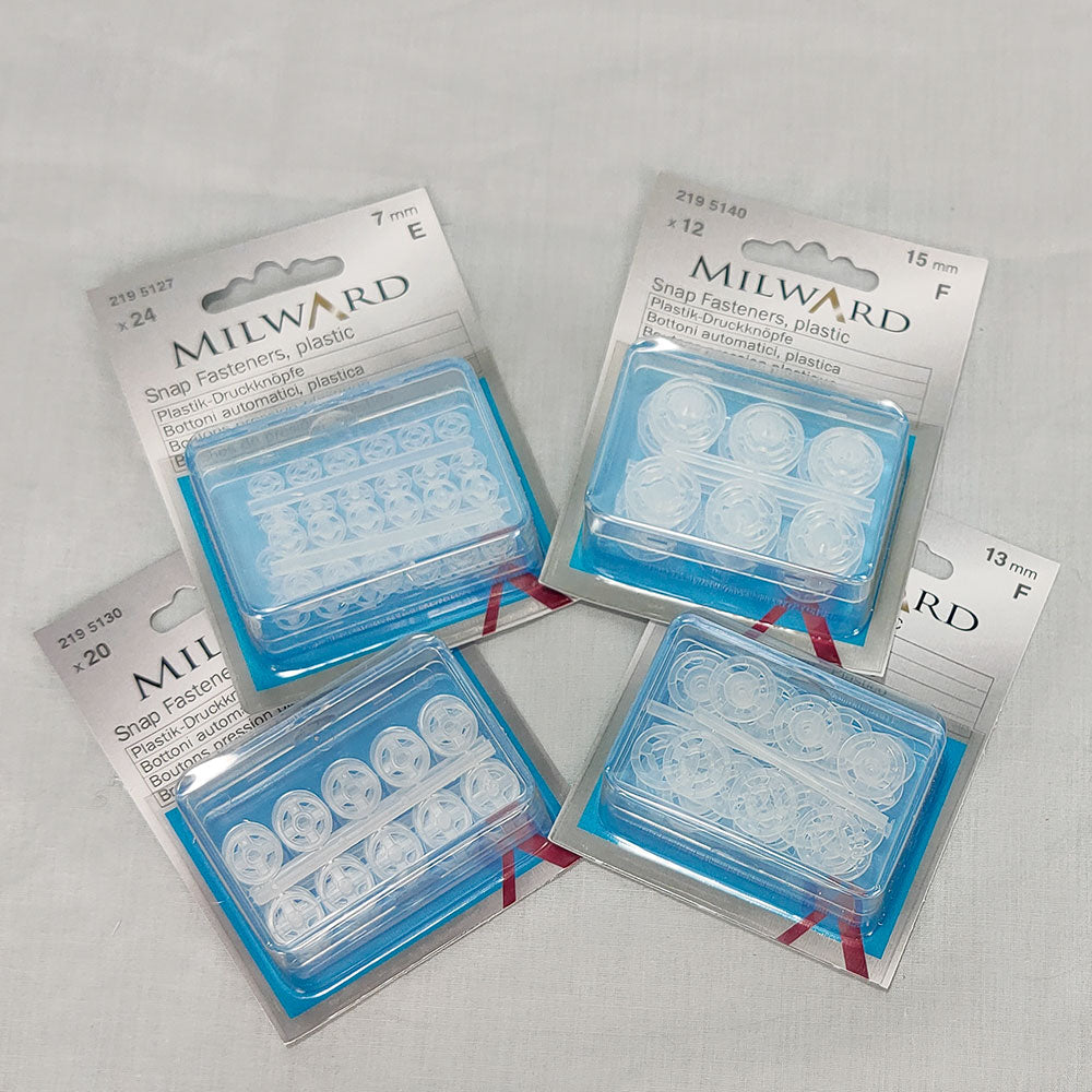 Sew-On Snap Fasteners in Clear Plastic (various sizes) – Coscraft